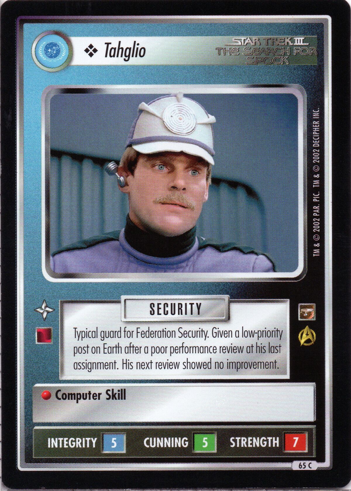 Tahglio Tmp Cardguide Wiki Fandom