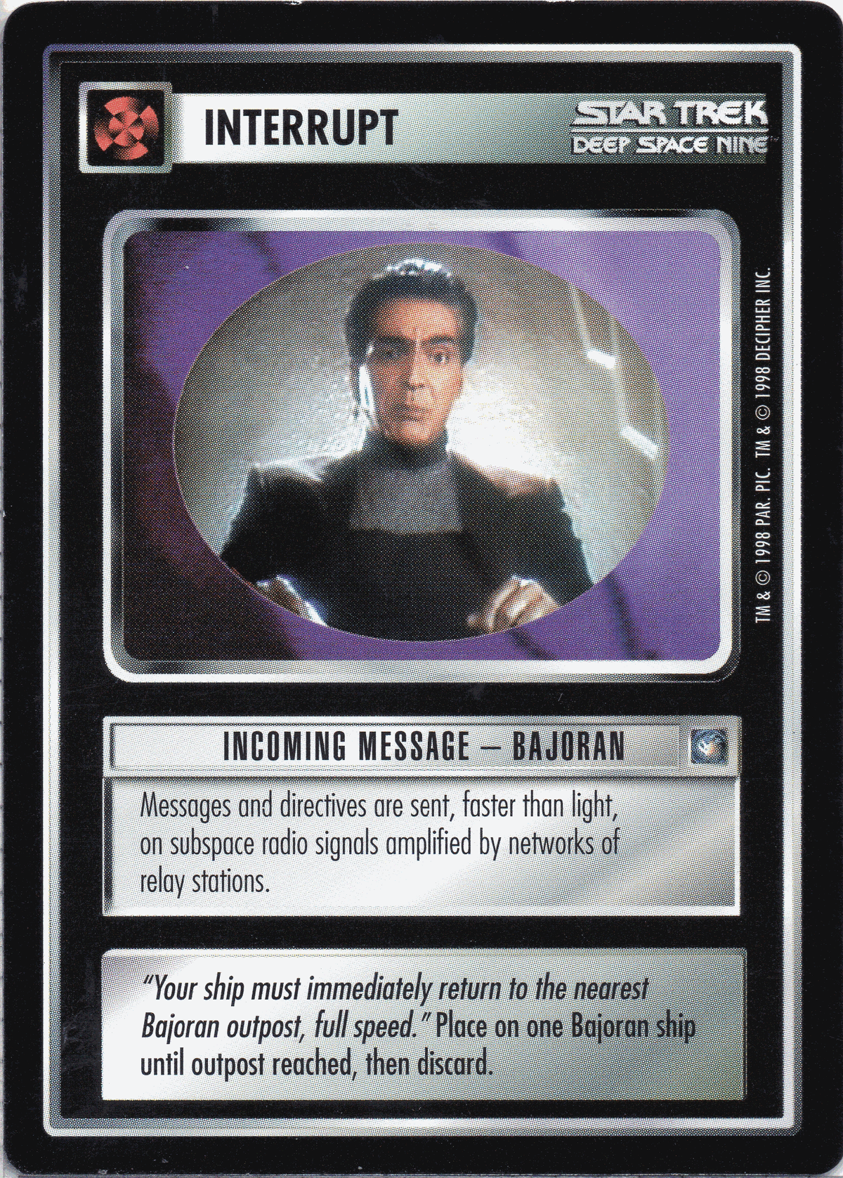 Incoming Message Bajoran Ds9 Cardguide Wiki Fandom