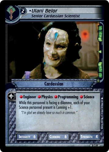 Ulani Belor - Senior Cardassian Scientist (TBG) | CardGuide Wiki | Fandom
