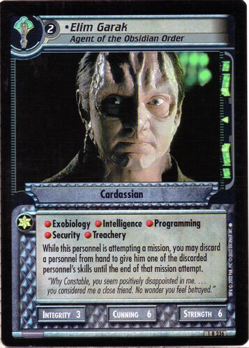 Elim Garak - Agent of the Obsidian Order (2E) (Foil) | CardGuide Wiki ...