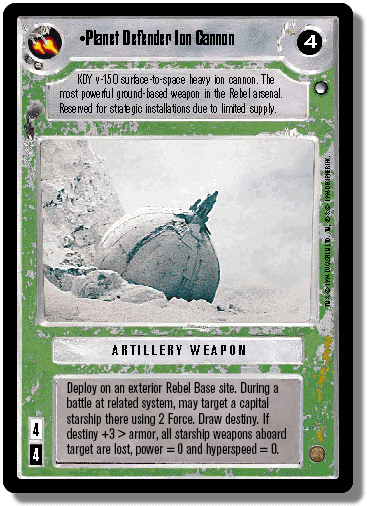Planet Defender Ion Cannon Hoth Cardguide Wiki Fandom