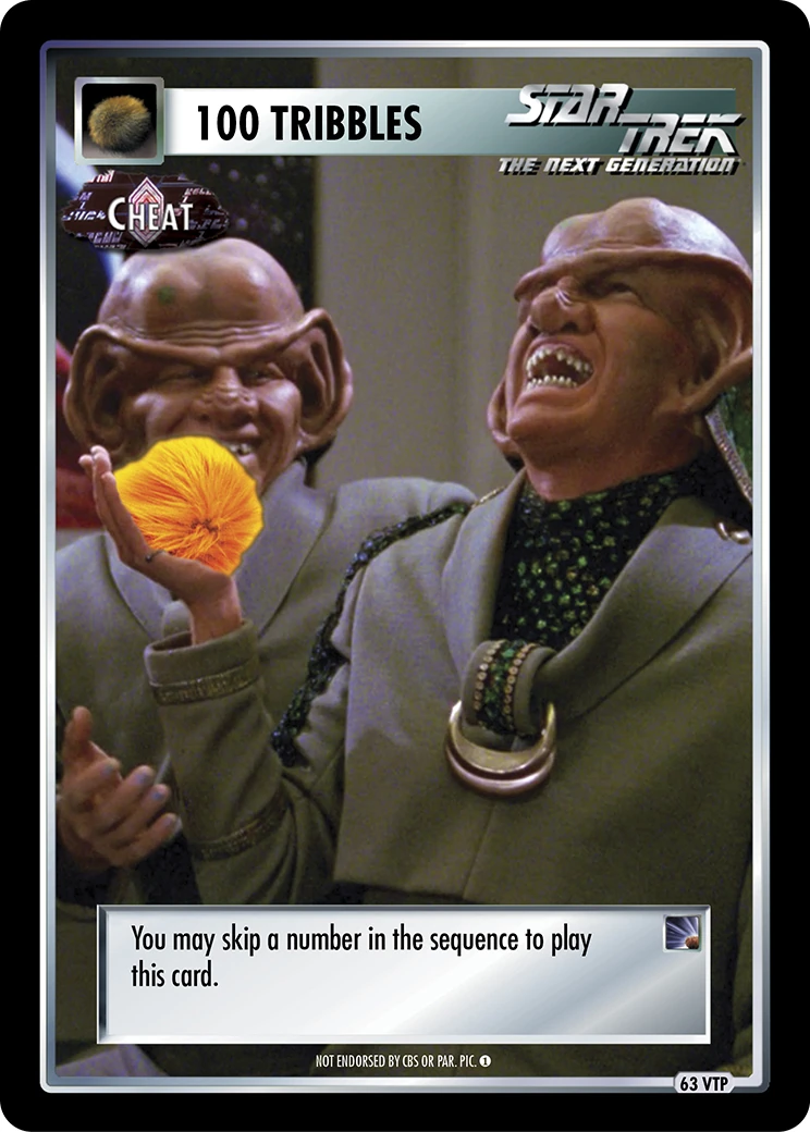 100 Tribbles - Cheat (VP) | CardGuide Wiki | Fandom