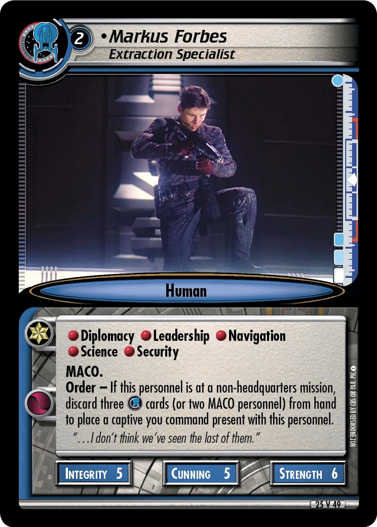 Markus Forbes - Extraction Specialist (Errata) (UN) | CardGuide Wiki | Fandom