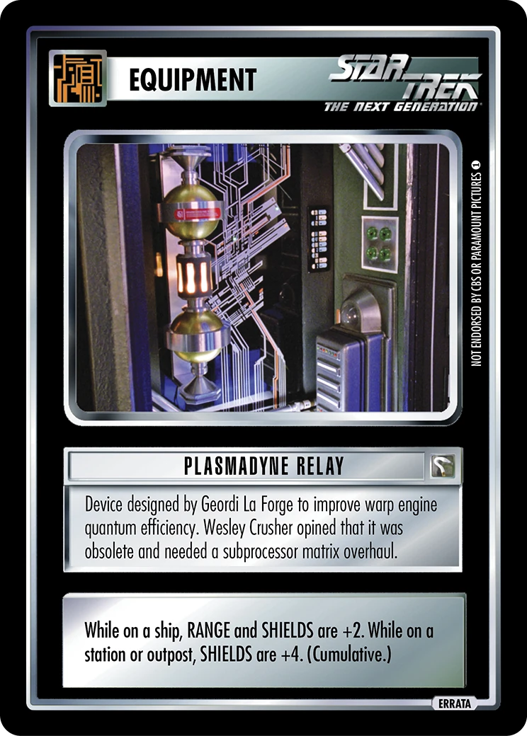 Plasmadyne Relay (Errata 1) (QC) | CardGuide Wiki | Fandom