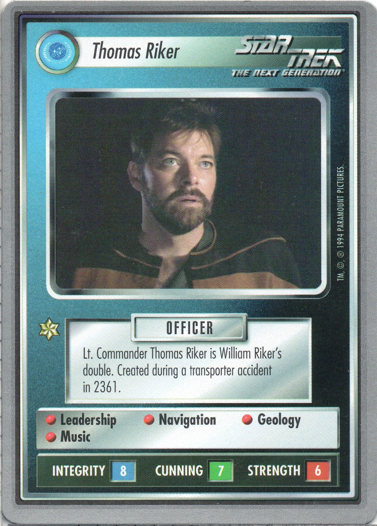 Thomas Riker (CT) | CardGuide Wiki | Fandom
