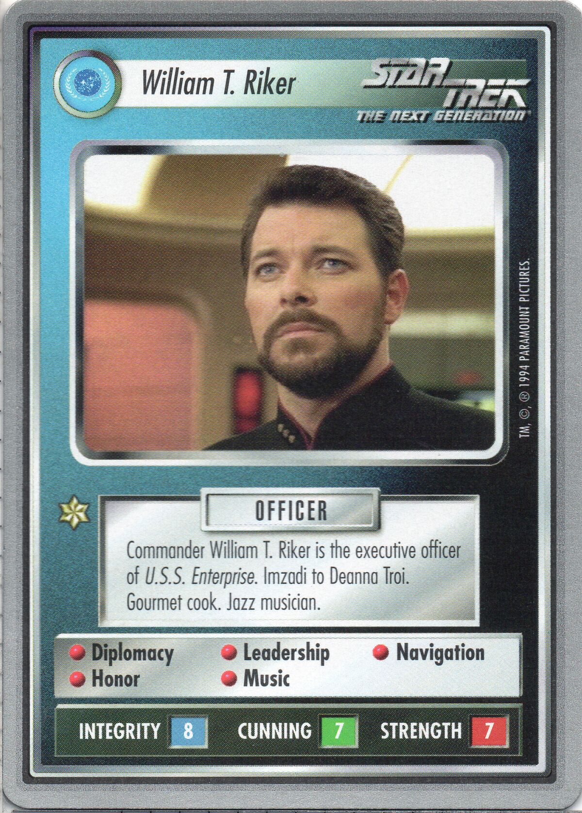 William T Riker Ct Cardguide Wiki Fandom