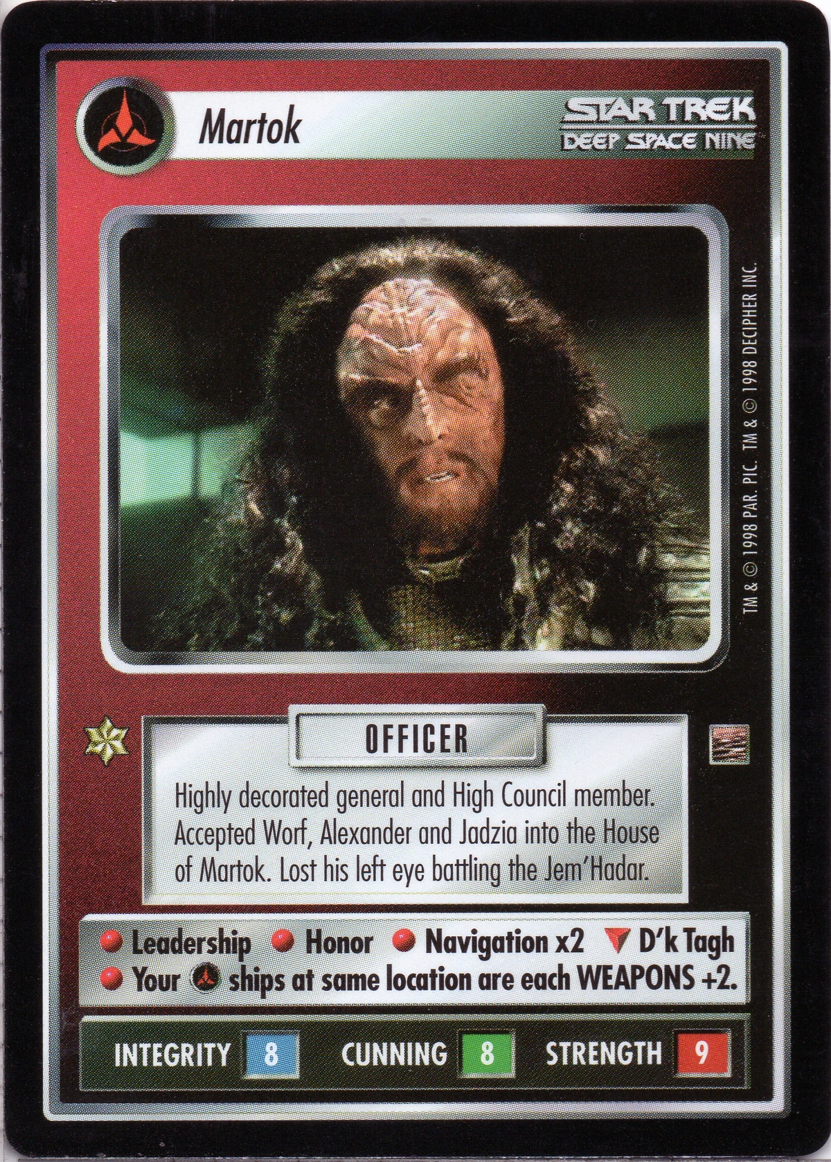 Martok (TD) | CardGuide Wiki | Fandom