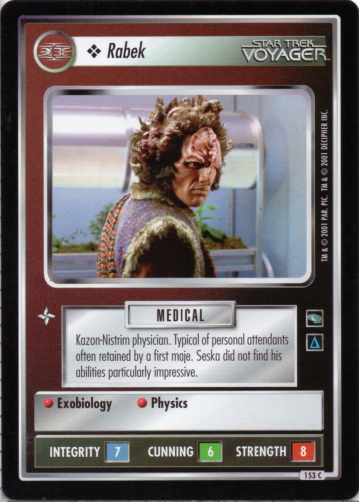 Rabek (VOY) | CardGuide Wiki | Fandom