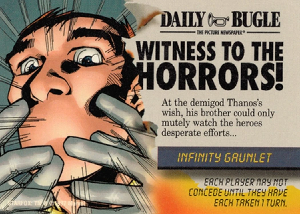 Infinity Gauntlet - Witness to the Horrors! (MNOP) | CardGuide Wiki ...