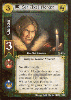 Ser Axel Florent (ASoN) | CardGuide Wiki | Fandom