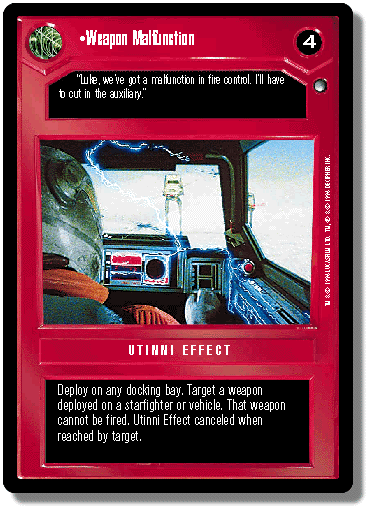 Weapon Malfunction (Hoth) | CardGuide Wiki | Fandom