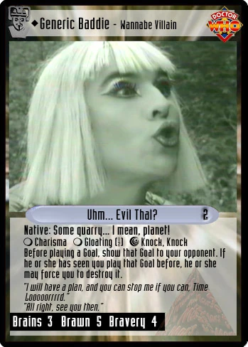 Generic Baddie - Wannabe Villain (RD3) | CardGuide Wiki | Fandom