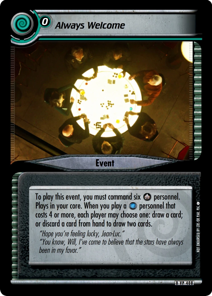 Always Welcome (VP) | CardGuide Wiki | Fandom
