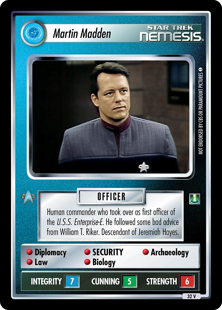 Martin Madden Nem Cardguide Wiki Fandom