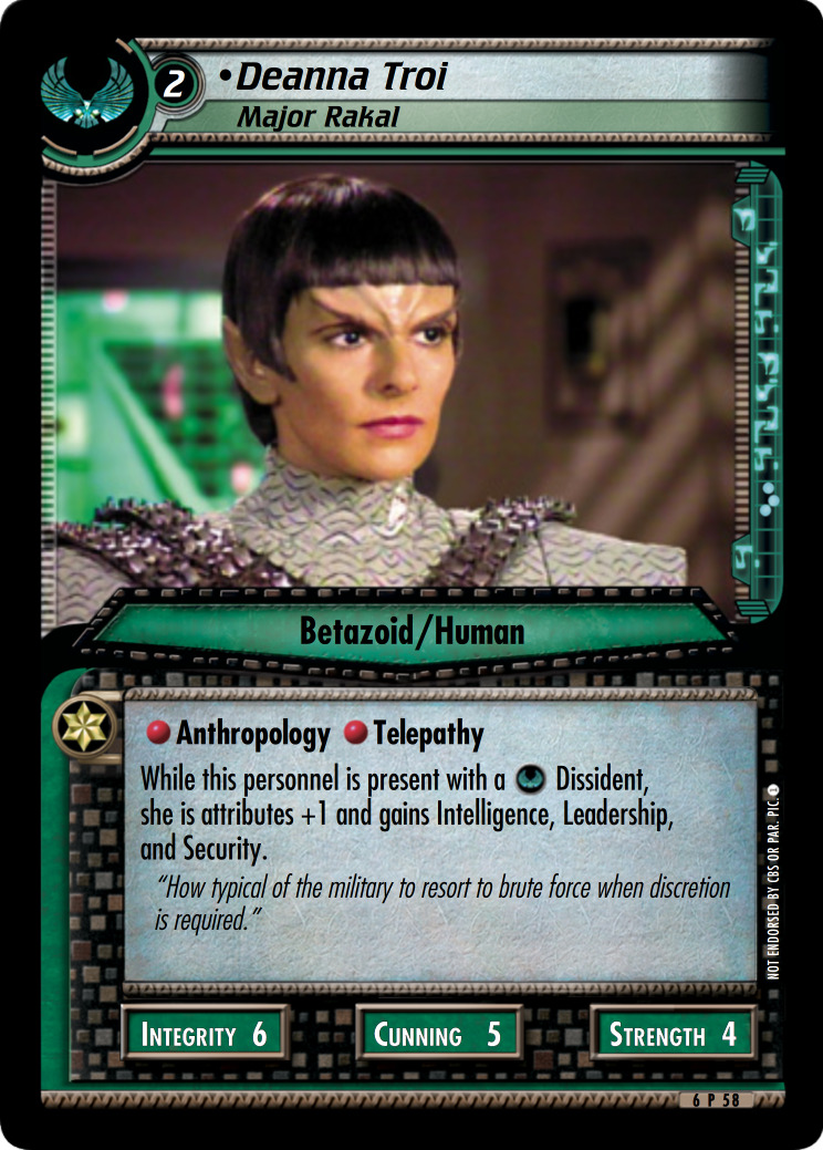 Deanna Troi Major Rakal Errata Rf2 Cardguide Wiki Fandom