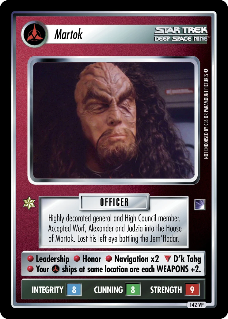 Martok (VP) | CardGuide Wiki | Fandom