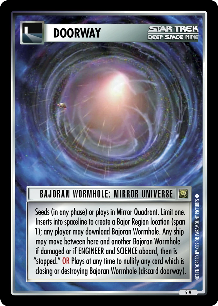 Bajoran Wormhole: Mirror Universe (CRS) | CardGuide Wiki | Fandom