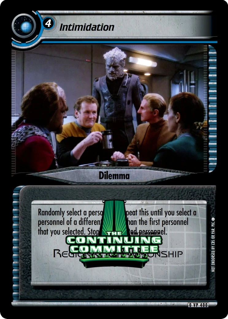 Intimidation (VP TCC) | CardGuide Wiki | Fandom