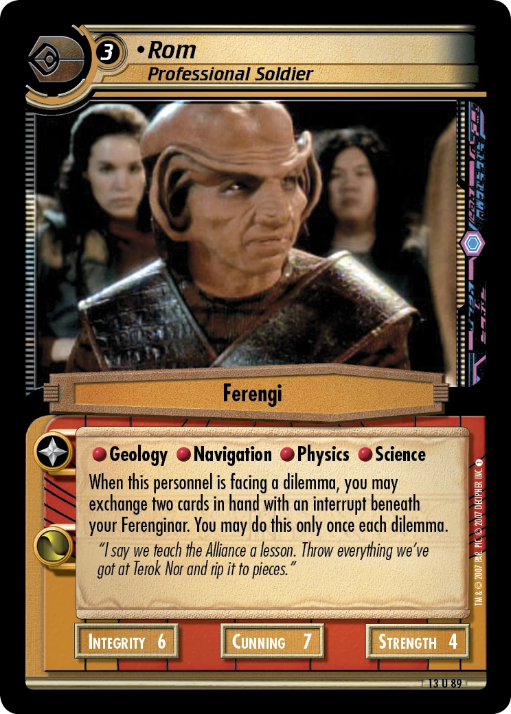 Rom - Professional Soldier (Errata) | CardGuide Wiki | Fandom