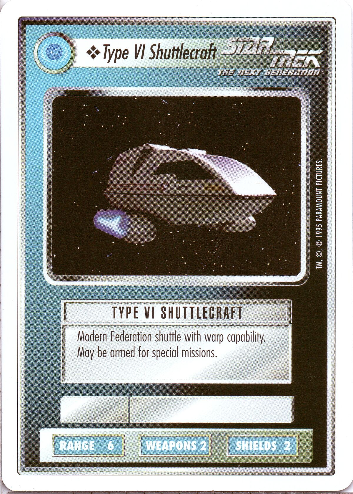 Type Vi Shuttlecraft Pu95 Cardguide Wiki Fandom