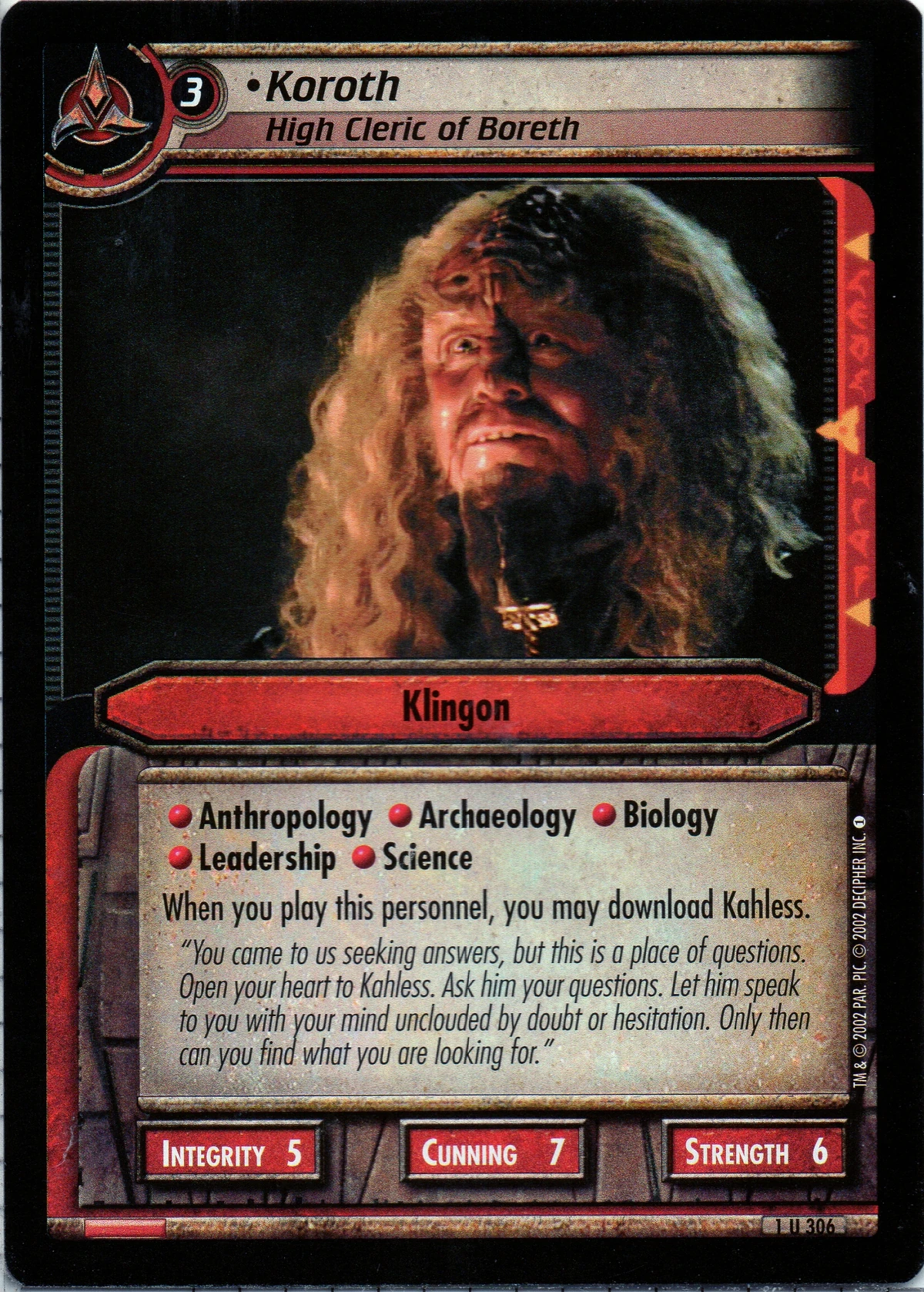 Koroth - High Cleric of Boreth (2E) | CardGuide Wiki | Fandom