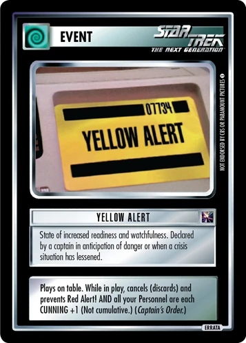 Yellow Alert (Errata) (WP) | CardGuide Wiki | Fandom