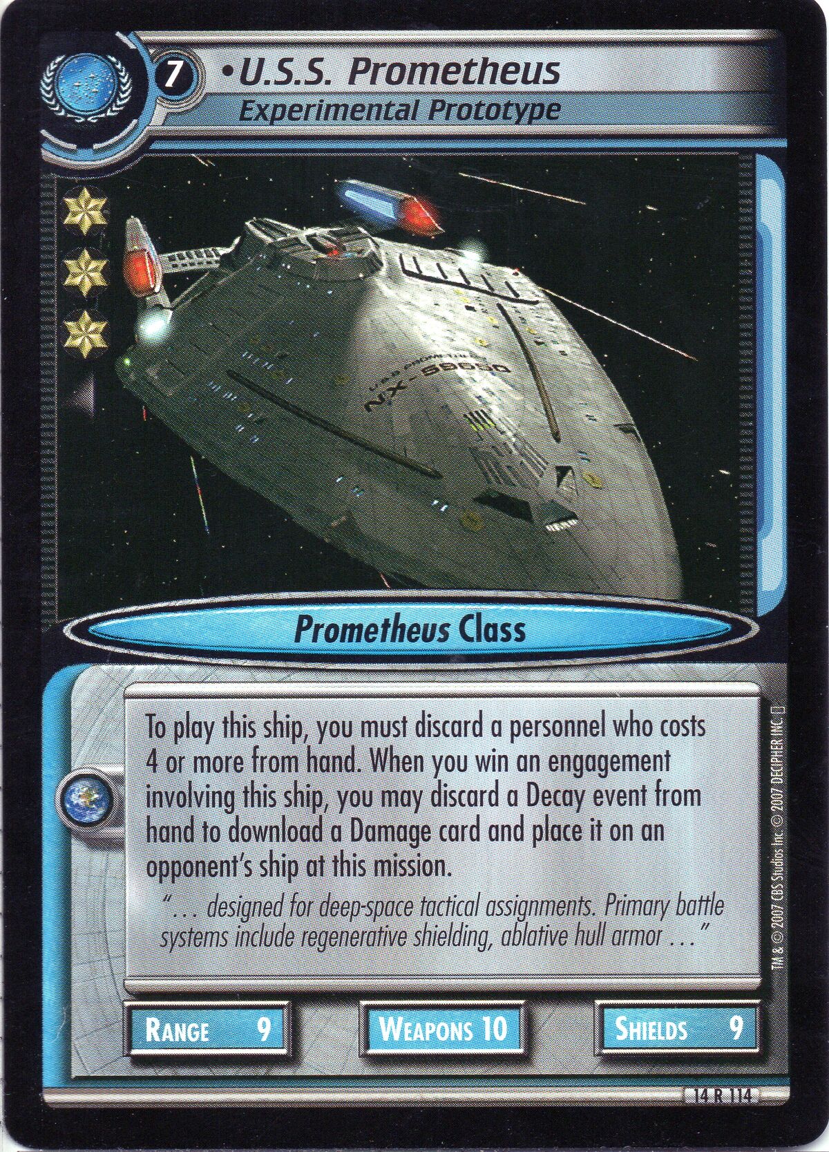 Uss Prometheus Experimental Prototype Wylb Cardguide Wiki Fandom