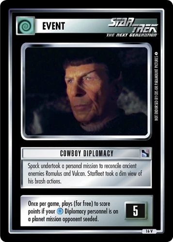 Cowboy Diplomacy (TNG) | CardGuide Wiki | Fandom