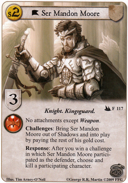 Ser Mandon Moore Tbobb Cardguide Wiki Fandom