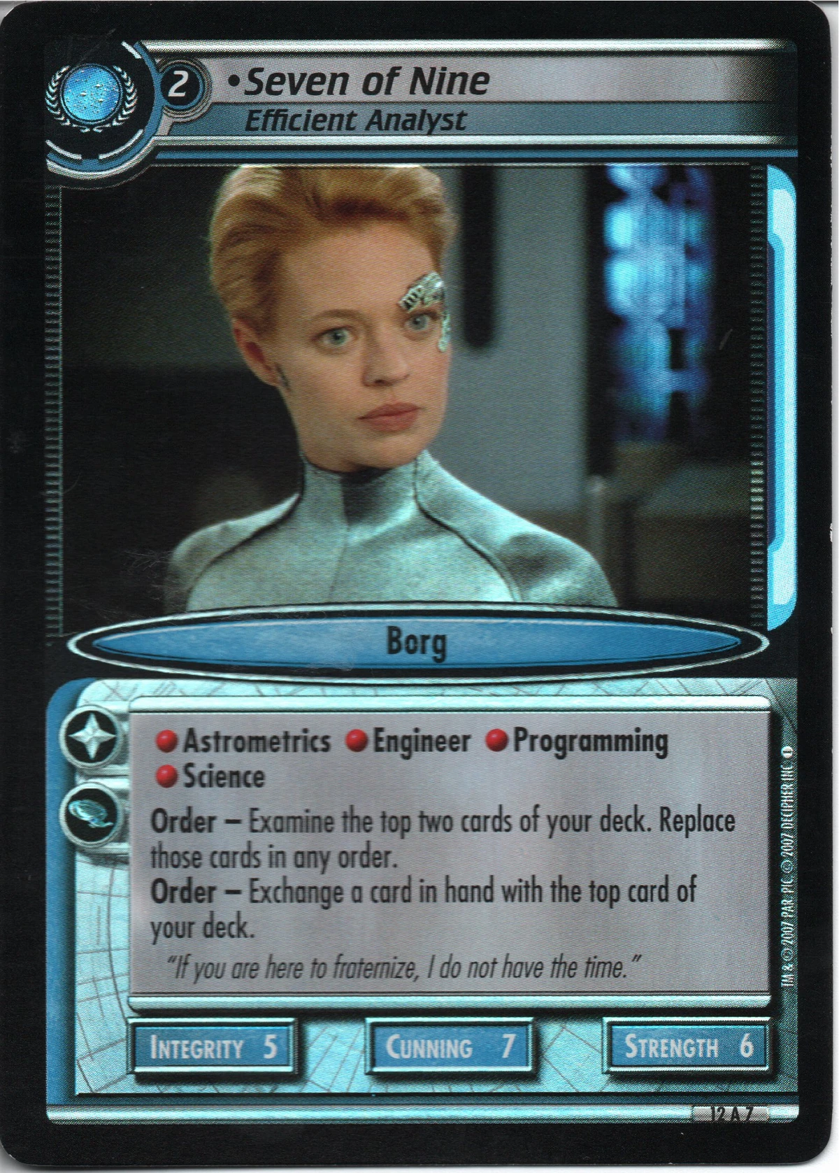 Seven of Nine - Efficient Analyst (Archive) | CardGuide Wiki | Fandom