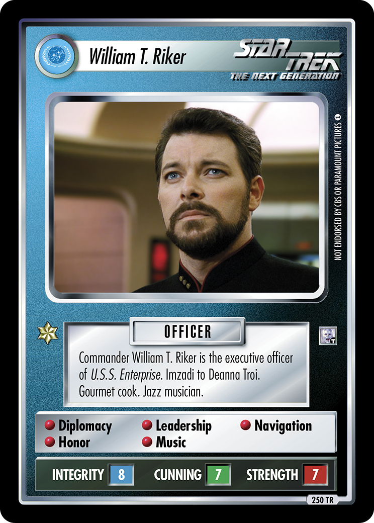 William T Riker Pt Cardguide Wiki Fandom
