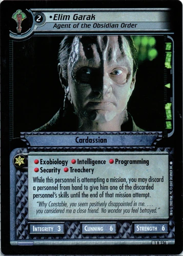 Elim Garak - Agent of the Obsidian Order (2E) | CardGuide Wiki | Fandom