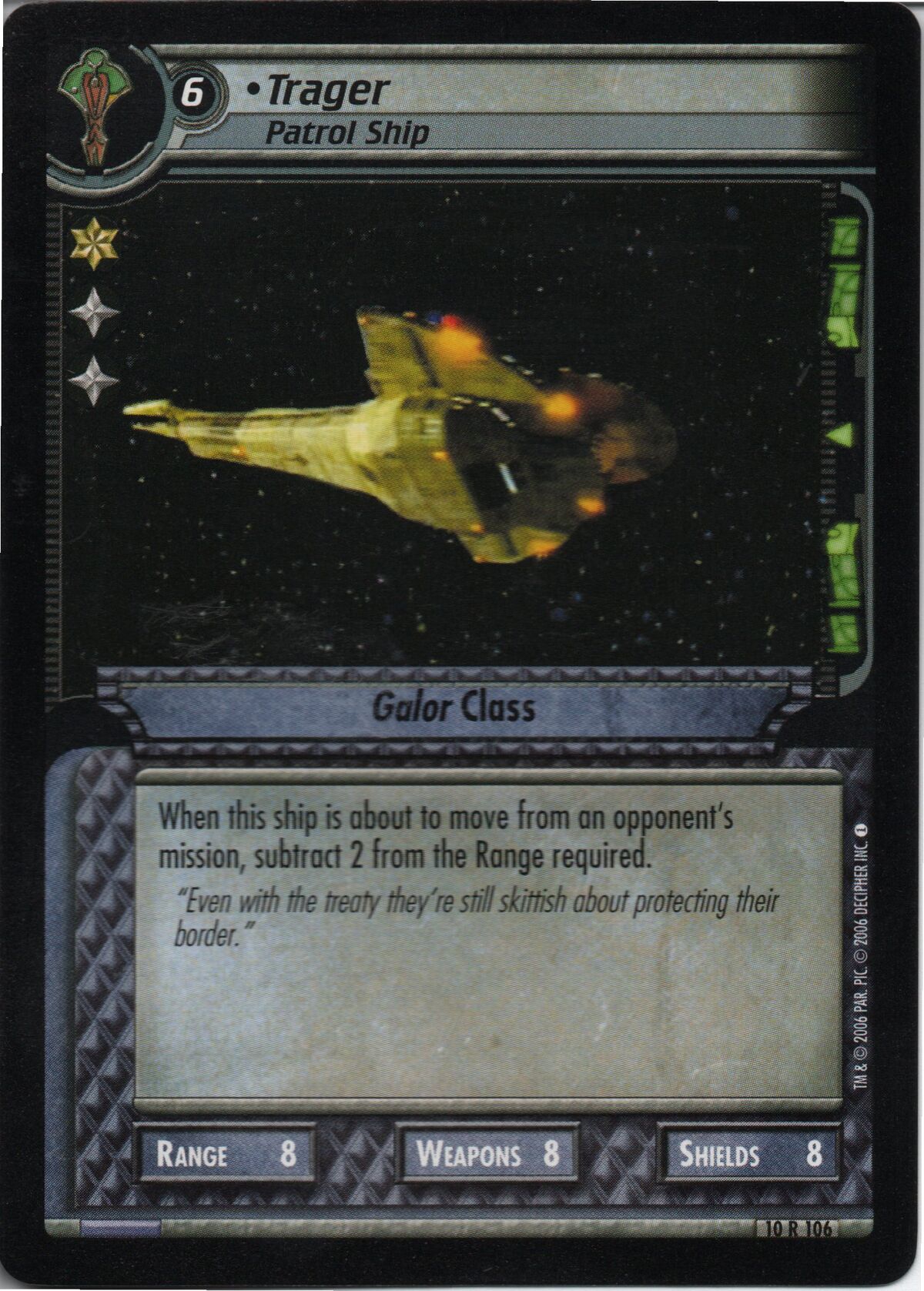Trager Patrol Ship Cl Cardguide Wiki Fandom