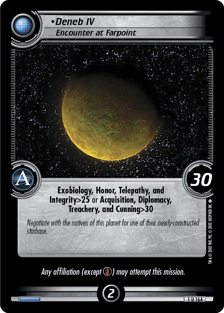 Deneb IV - Encounter at Farpoint (Errata) (2E) | CardGuide Wiki | Fandom