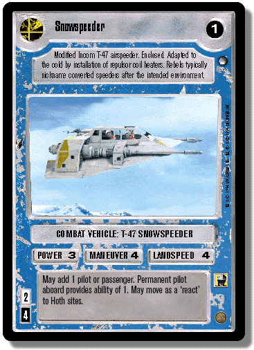 Snowspeeder Hoth Cardguide Wiki Fandom