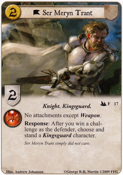 Ser Meryn Trant (CoS) | CardGuide Wiki | Fandom