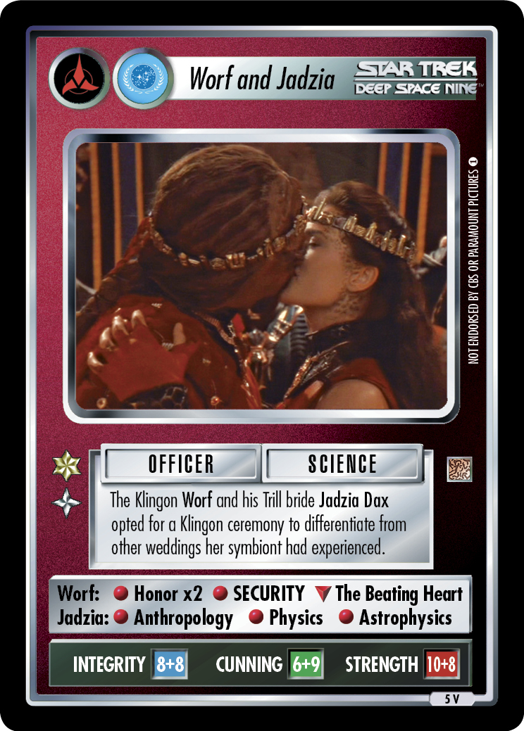 Worf And Jadzia Eq Cardguide Wiki Fandom