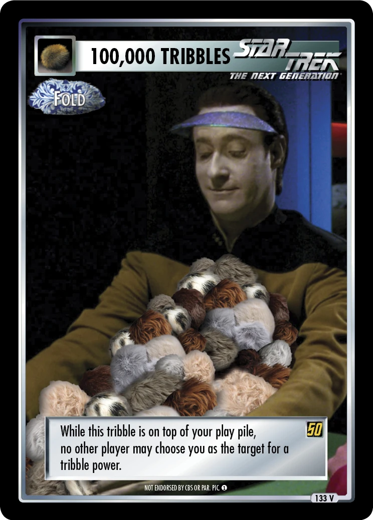 100,000 Tribbles - Fold (ST50) | CardGuide Wiki | Fandom