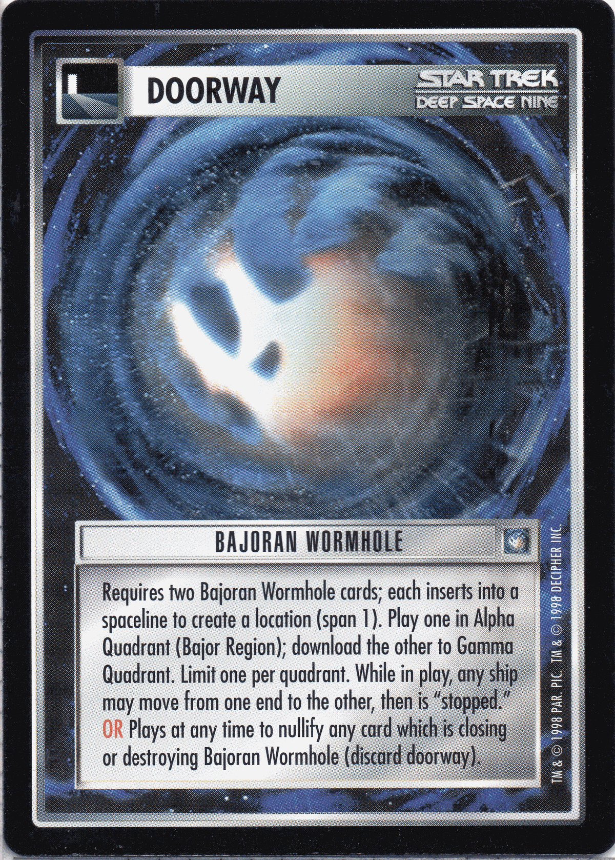 Bajoran Wormhole Cardguide Wiki Fandom