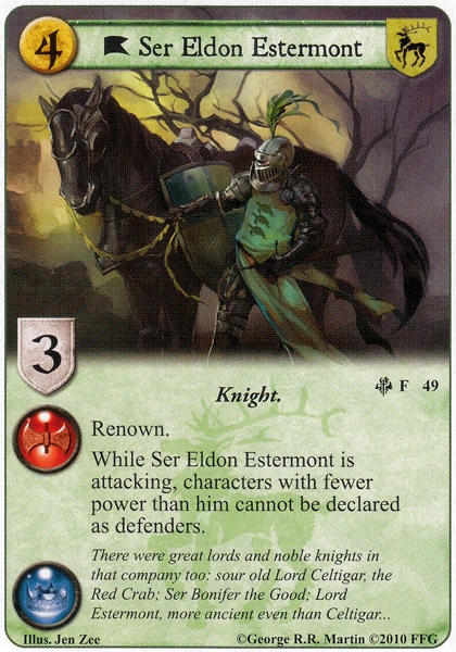 Ser Eldon Estermont (MotM) | CardGuide Wiki | Fandom