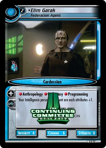 Elim Garak - Federation Agent (VP TCC) | CardGuide Wiki | Fandom
