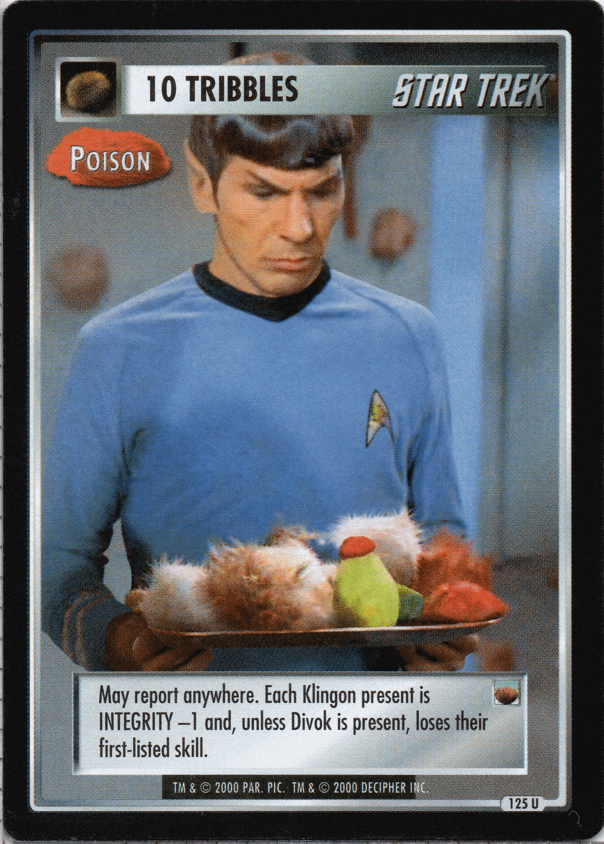 10 Tribbles Poison Ttwt Cardguide Wiki Fandom