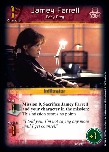 Jamey Farrell - Easy Prey (D0) | CardGuide Wiki | Fandom