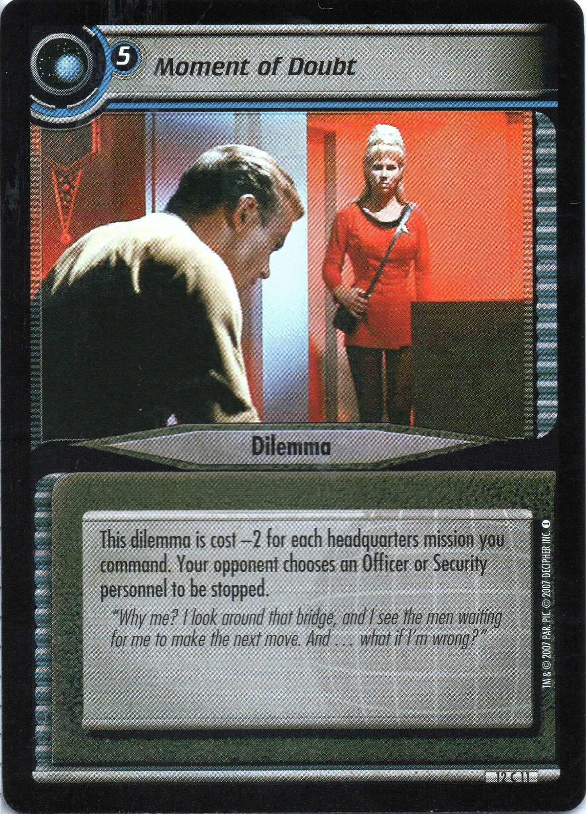 Moment of Doubt (TATV) | CardGuide Wiki | Fandom