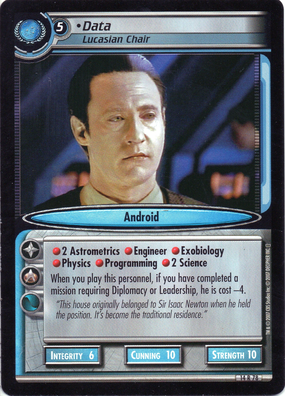 Data - Lucasian Chair (WYLB) | CardGuide Wiki | Fandom