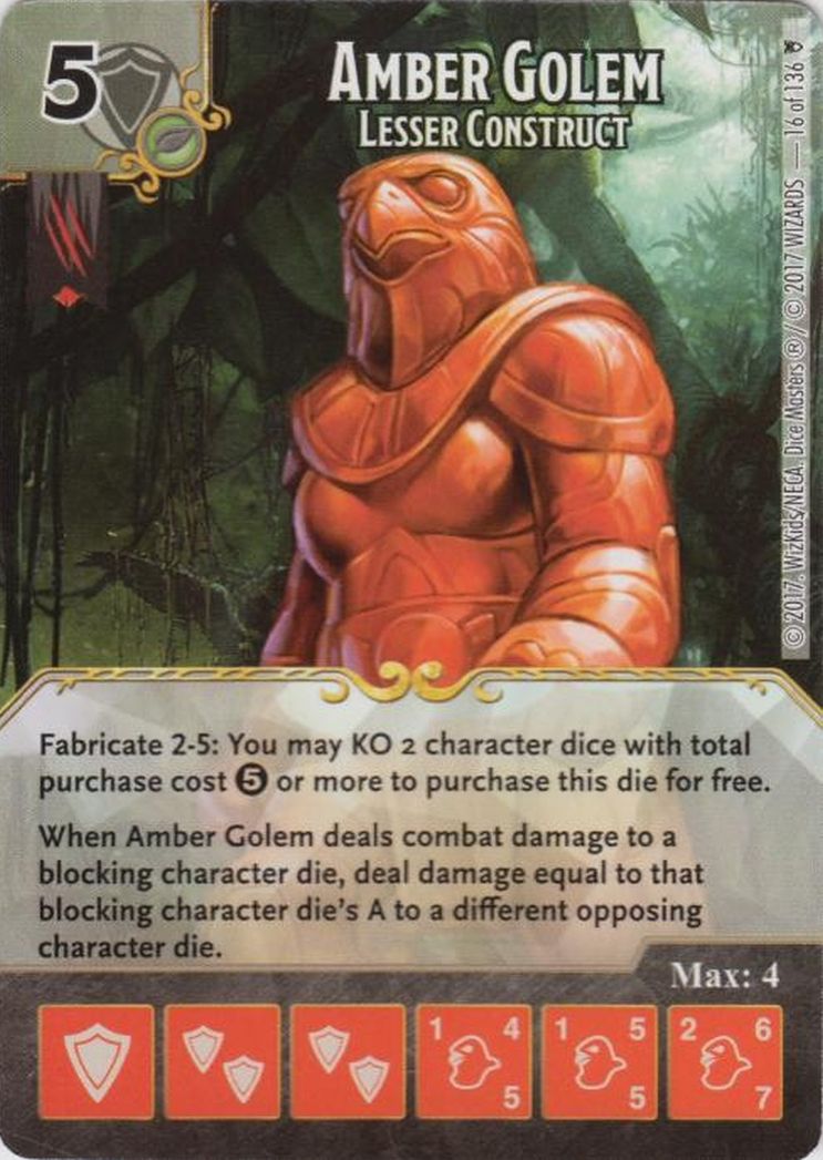 Amber Golem Lesser Construct Toa Cardguide Wiki Fandom