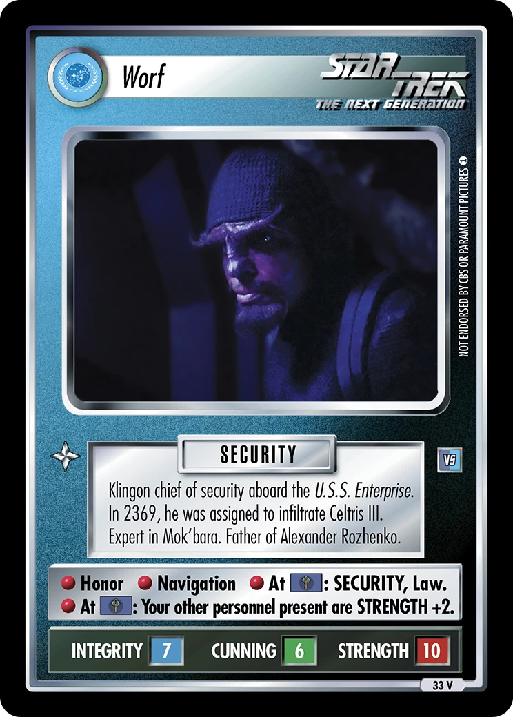 Worf (SFL) | CardGuide Wiki | Fandom