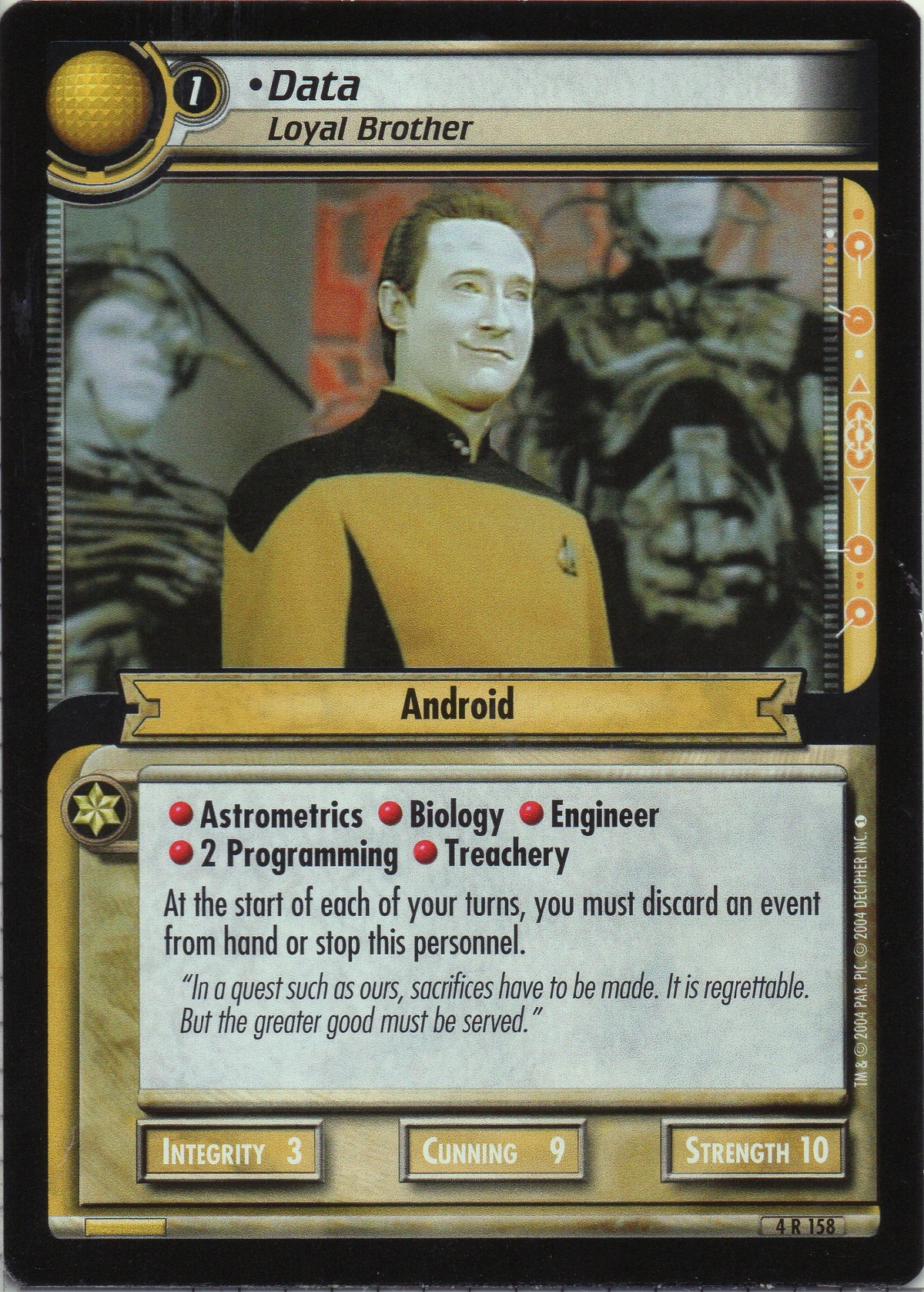 Data - Loyal Brother (NE) | CardGuide Wiki | Fandom