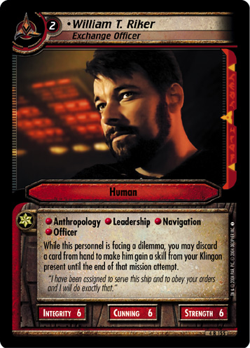 William T. Riker - Exchange Officer (RF2) | CardGuide Wiki | Fandom