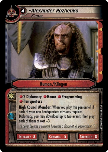 Alexander Rozhenko - K'mtar (VP) | CardGuide Wiki | Fandom